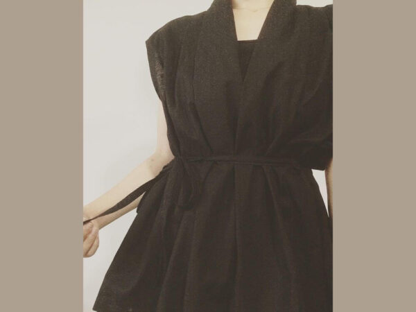 【作りやすい＋オシャレ】ショール風ジレを作りました。洋裁本「think patternのソーイングBOOK」より | 手仕事と健康